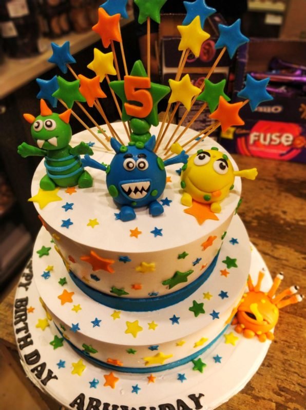 Two Tier Kids Theme Designer Cake - Avon Bakers