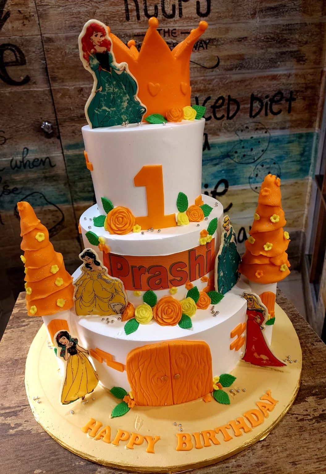 Three Tier Princess Theme Kids Special Designer Cake - Avon Bakers