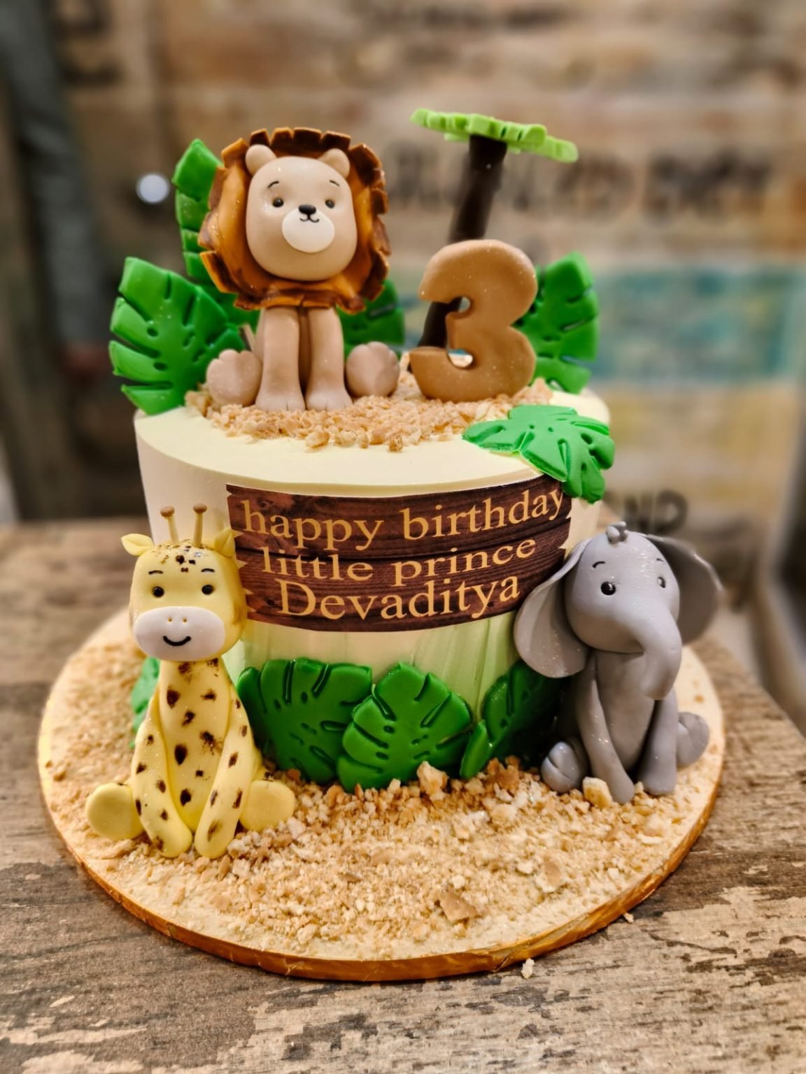 Jungle Theme Designer Birthday Cake - Avon Bakers